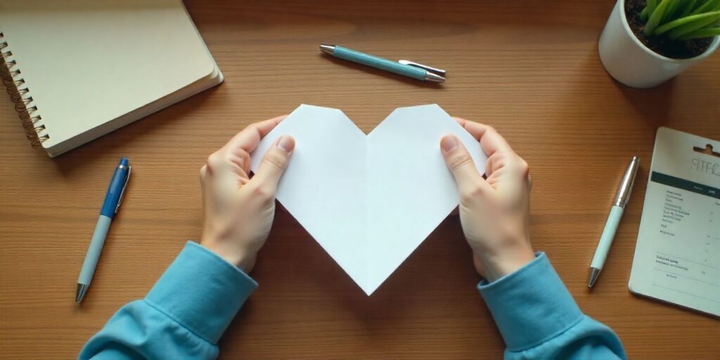 How to Fold Paper Into a Heart Without Cutting It - DIYDONTSHY